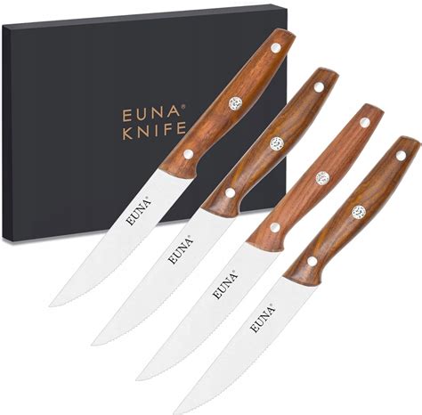 Euna Steak Knife Set With 4 Pieces Wood Handle 14706207293