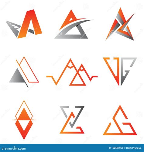 Set Of Triangle Vector Icon Symbol For Element Design On The White