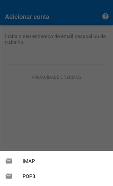 Como Adicionar Conta De E Mail No Outlook Com Imapandroid Ajuda Inetweb Base De Conhecimento