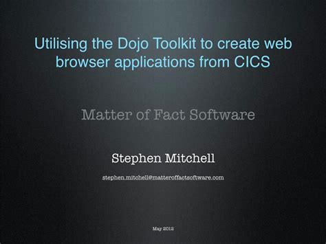 Pdf Utilising The Dojo Toolkit To Create Web Browser Fundi Software