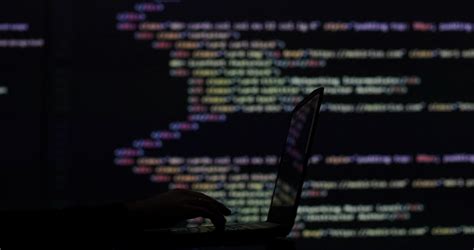Hacker Writing Code Cracking Computer Stock Footage Sbv 349116236