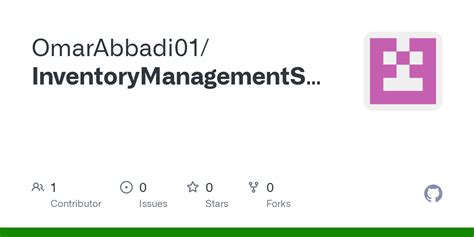 Github Omarabbadi Inventorymanagementsystem