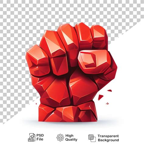 Signe De Main De Dessin Animé Rouge 3d Isolé Sur Un Fichier Png à Fond