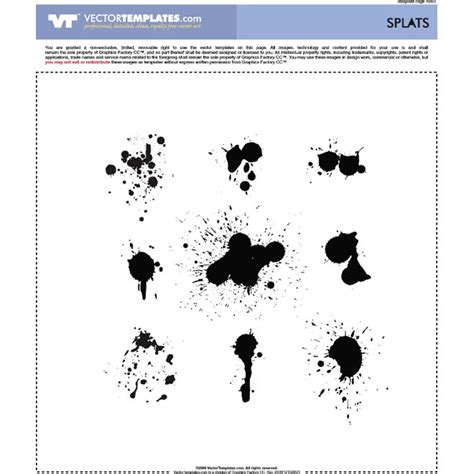 INK Splatter Set Royalty Free Stock SVG Vector