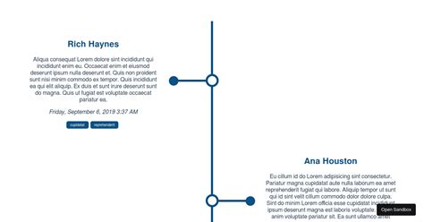 Vue Vertical Timeline Demo Codesandbox