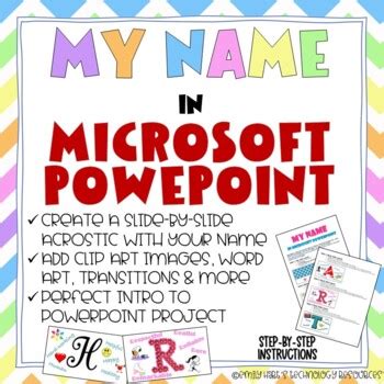 MICROSOFT POWERPOINT Create Your Name Acrostic Basic Presentation Skills
