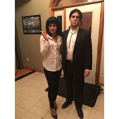 Pulp Fiction Mia Wallace Costume Vincent Vega Costume Halloween