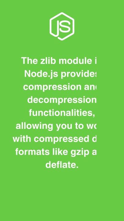 Zlib Module In Nodejs Youtube