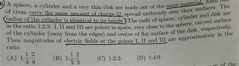 [answered] a sphere a cylinder and a very thin disk are made out of the