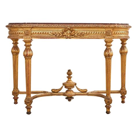 Neoclassical Marble Top Console Table At Savannah Buckmaster Blog