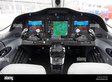 Cessna Mustang Cockpit Light Aircraft Farnborough Air Show 2008 Stock