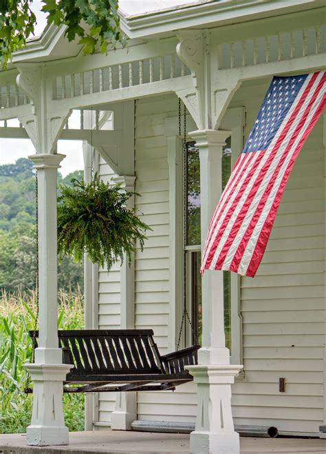 Front Porch Flag Show Your Patriotism Town And Country Living