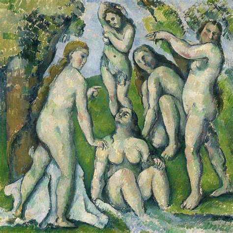 Five Bathers Circa 1878 Painting By Paul Cezanne Fine Art America