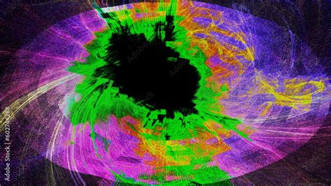 Bright Abstraction Contours With Grid In Darkness 3d Render Background