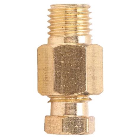 Zerone joint de tube droit Raccord en laiton fileté droit raccord de