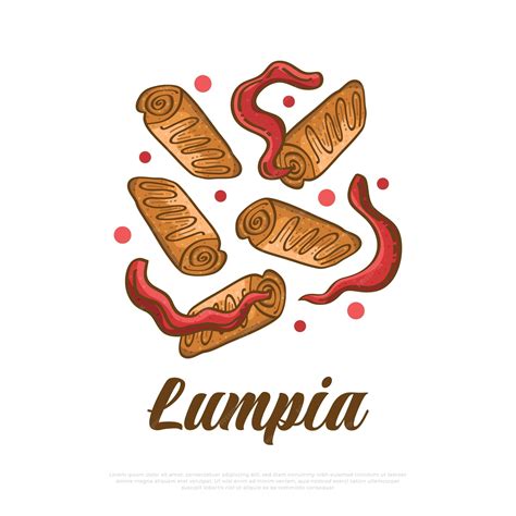 Premium Vector Lumpia Traditional Food From Indonesia Illustration Of