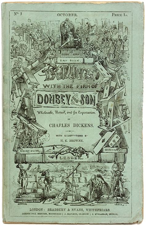 Dickens Charles Dombey And Son First Edition In The Original Parts