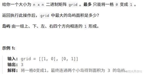 力扣827 最大人工岛 Csdn博客