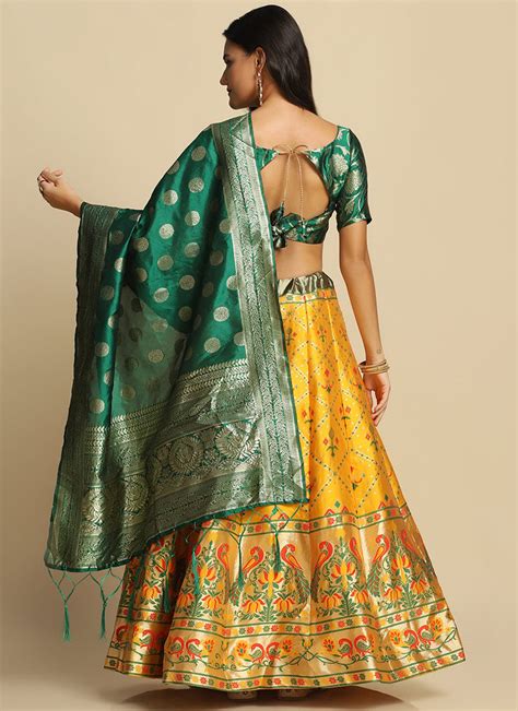 Buy Yellow Lehenga Cholis Online Designer Lehengas Online