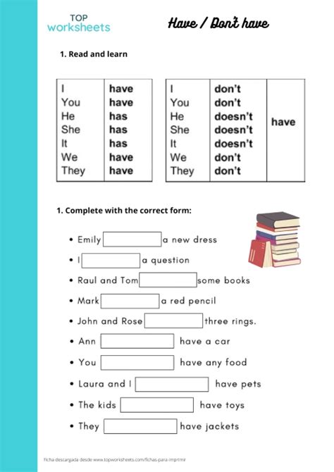 Complete With Have Got Has Got Ficha Para Imprimir Topworksheets