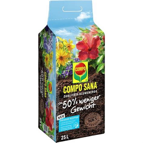 Compo Qualitäts Blumenerde Ca 50 Weniger Gewicht 2400 L 96 X 25 L