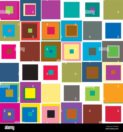 Playful Colored Overlapping Random Squares Abstract Geometric Vector Illustration Colorful