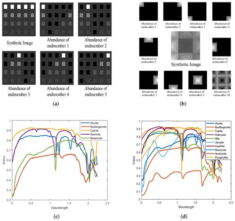 Simulated Data Sets A The Image And The Abundance Of 5 Endmembers Of