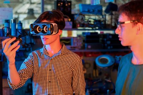 Premium Photo Teens Doing Experiments In Robotics In A Laboratory Boy