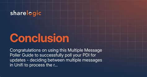 Conclusion Unifi Documentation