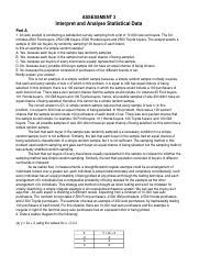 FNSINC602 Task3 Docx ASSESSMENT 3 Interpret And Analyse Statistical
