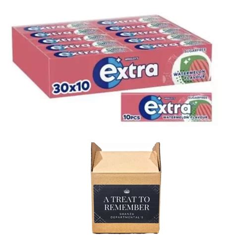 Extra Watermelon Flavour Sugar Free Chewing Gum 10 Pieces 14g