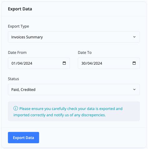 Exporting Business Data Usage Guide Documentation Motordesk Help