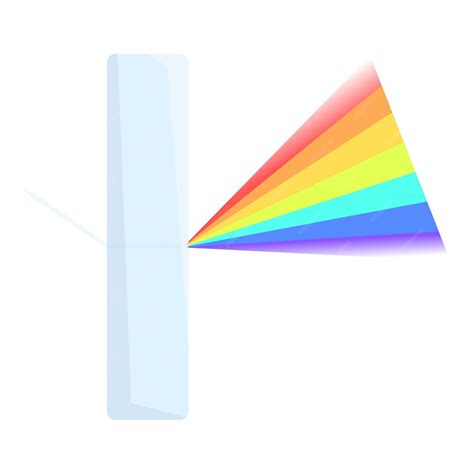Premium Vector Triangular Prism Refracting Light Beam Creating