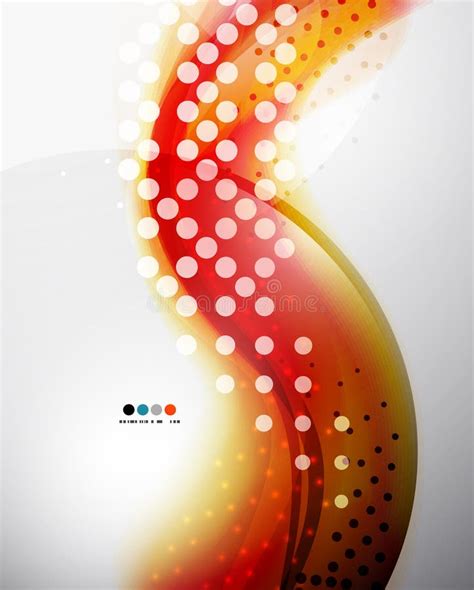 Abstract Red Dotted Elegant Wave Pattern Stock Vector Illustration Of