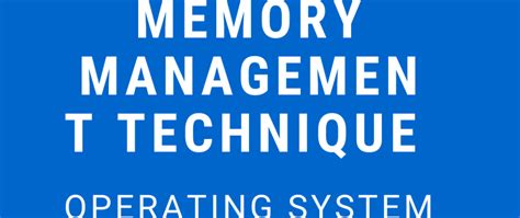 Memory Management And Degree Of Multiprogramming Operating System