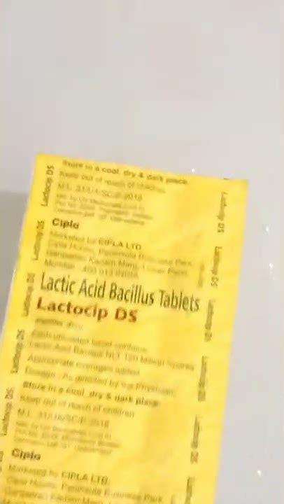 Lactocip Ds Tablet Youtube