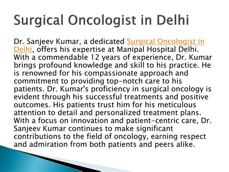 Ppt Surgical Oncologist In Delhi Gi Cancer Powerpoint Presentation