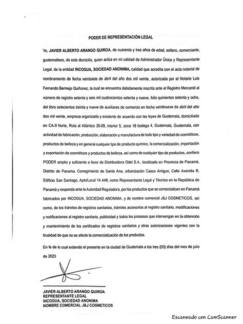 Poder Notarial Pdf