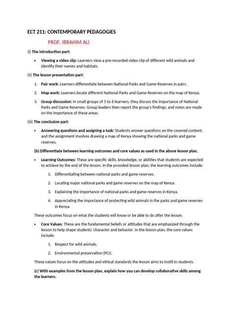 Ect 211 Past Paper With Answers Pdf Educational Assessment Learning