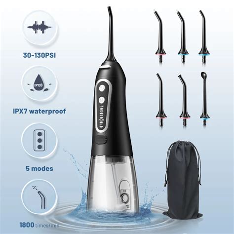 구강 세척기 Usb 충전식 워터 제트 300ml 휴대용 치과 치실 탱크 방수 치아 클리너 구강 관리