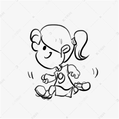 儿童节简笔速写手绘涂鸦小孩子漫画素材图片免费下载 千库网