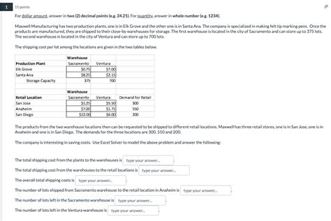 Solved For Dollar Amount Answer In Two 2 Decimal Points