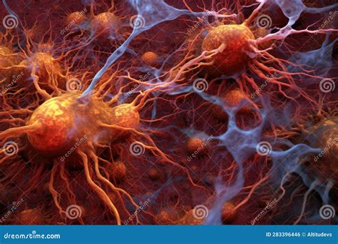 Intricate Network Of Neurons In Microscopic View Stock Illustration Illustration Of Generative