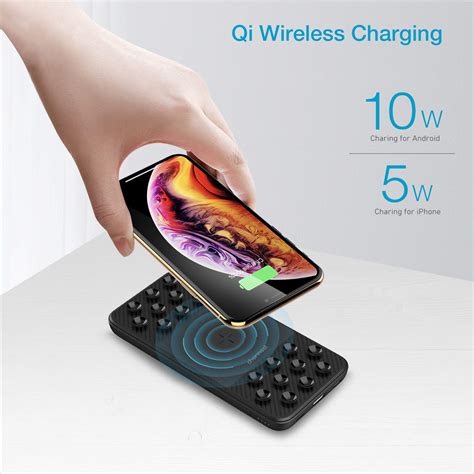 Charmast Wireless Power Bank USB C MAh Qi W Charging USB C Battery Pack With Suction Cup