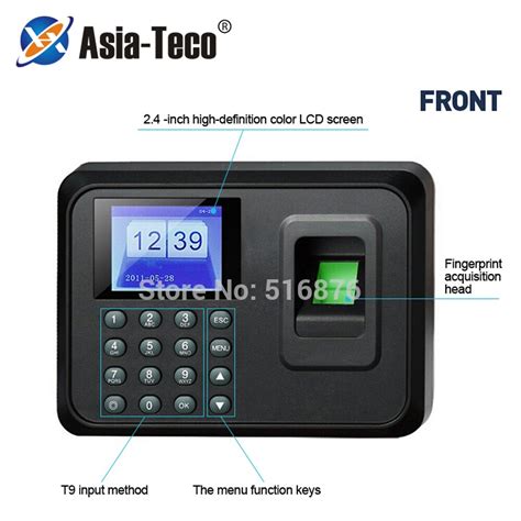 Biometric Fingerprint Time Attendance Time Clock R Vicedeal