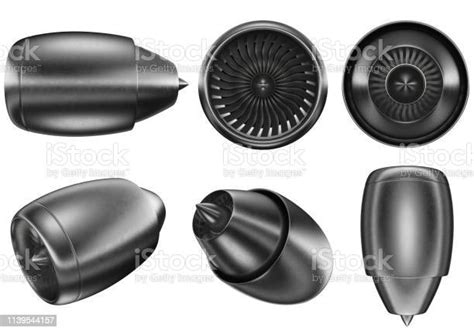 3d 일러스트 터빈 세트 제트 엔진 세트 흰색 배경에 고립 기술 항공기 제트 엔진 블레이드 전기 모터에 대한 스톡 사진 및 기타 이미지 Istock