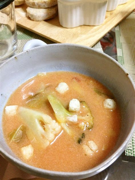 春野菜の豆乳トマトスープ By アネモネニモニモ 【クックパッド】 簡単おいしいみんなのレシピが348万品