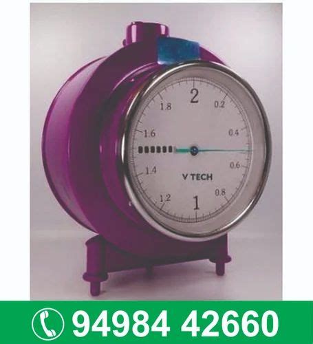 Stainless Steel Analog Wet Gas Flow Meter Line Size 12mm Dia Model