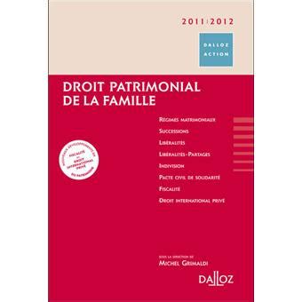 Droit patrimonial de la famille 3ème édition relié Collectif