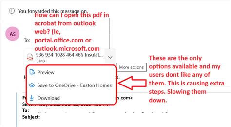 How To Open PDF Attachments In Acrobat Pro While Using Outlook Web Cloud Computing SaaS